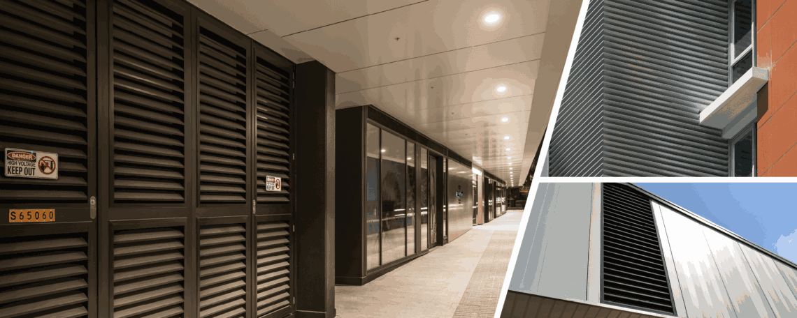 Altura Series® Chevron Vertical Louvres – Commercial Architectural ...